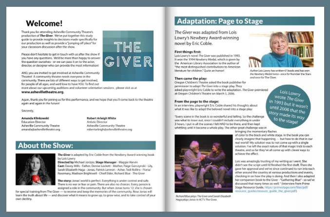 The Giver: Study Guide | Asheville Community Theatre The Giver: Study Guide | Asheville Community Theatre